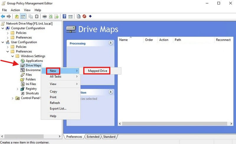 ساخت Map Drive از طریق Group Policy در دامین - تیما شبکه