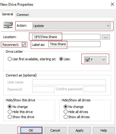 ساخت Map Drive از طریق Group Policy در دامین - تیما شبکه